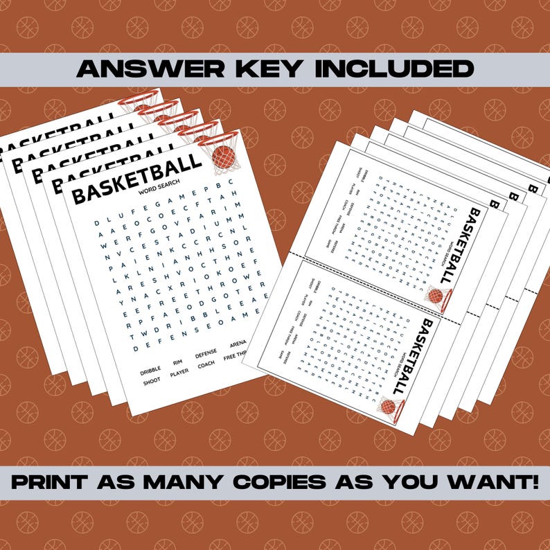 Basketball Word Search, Printable Basketball Word Search, Basketball ...