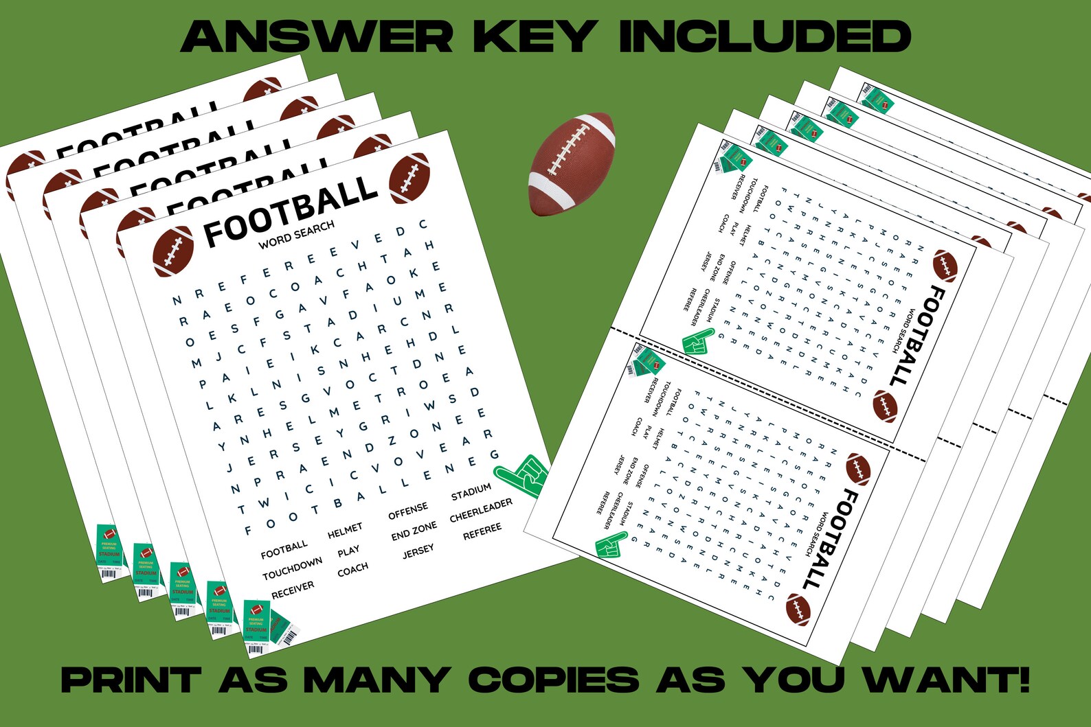 Football Word Search, Printable Football Word Search, Printable Party ...