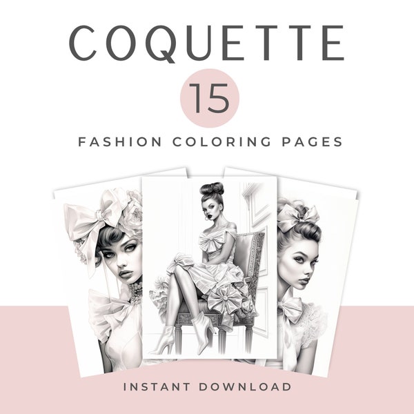 Coquette Coloring - Etsy
