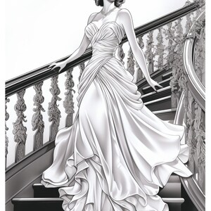 1940's Fashion Glamour Coloring Pages VOLUME 2 Printable Adult Coloring ...