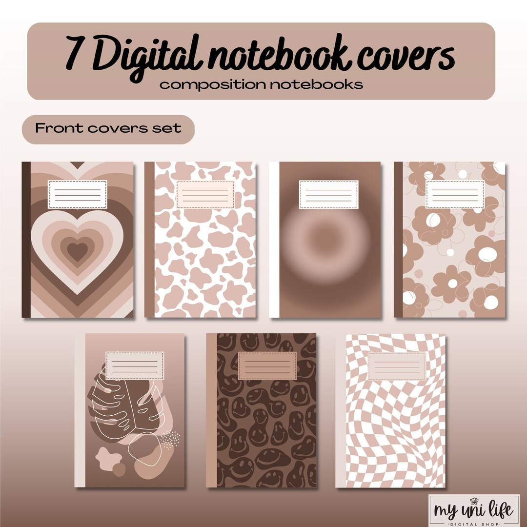 7 Digital Notebook Covers (pack 1.2) | Goodnotes Covers, Samsung Notes ...