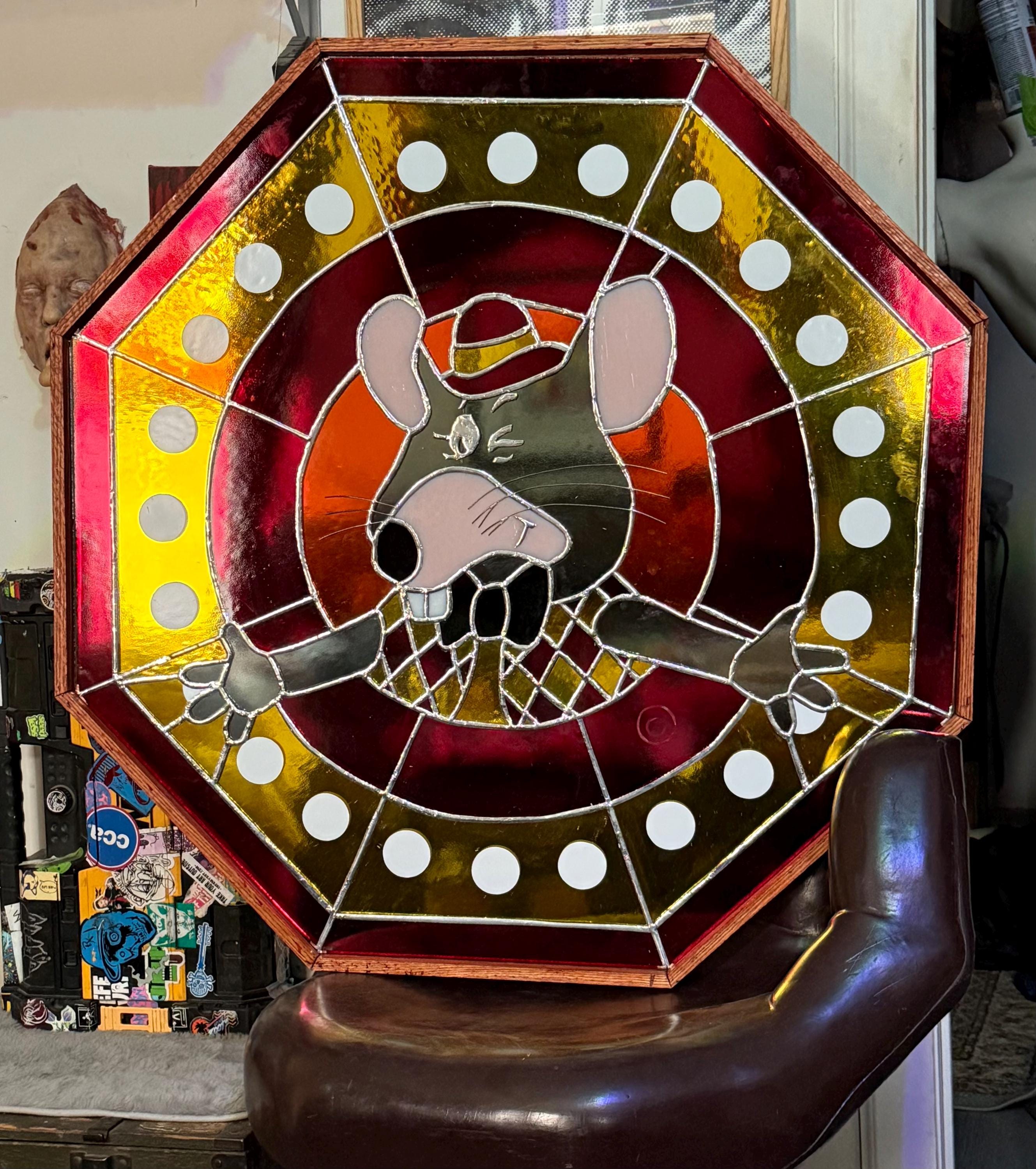 Chuck E. Cheese Stained Glass - Etsy