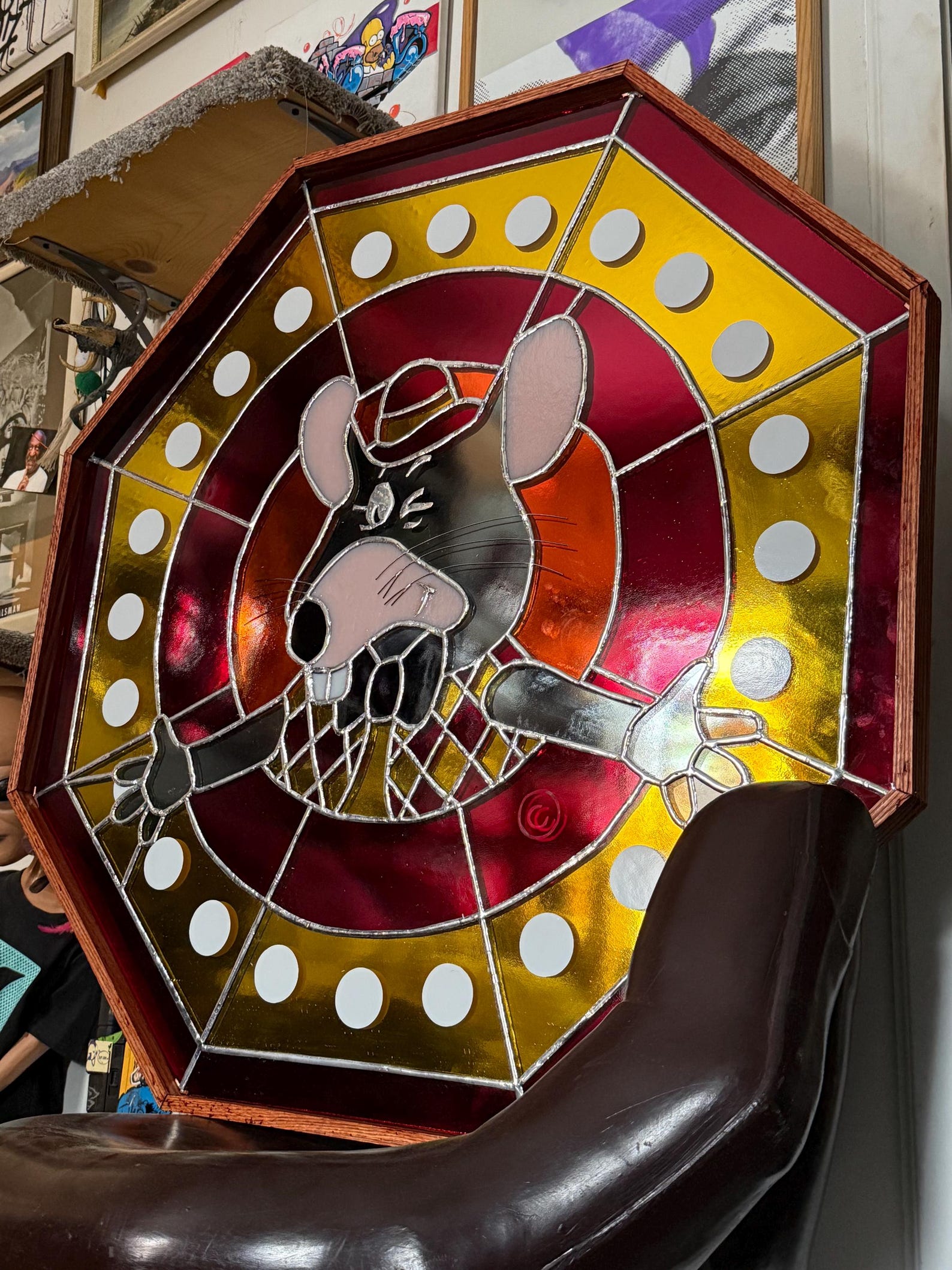 Chuck E. Cheese Stained Glass - Etsy