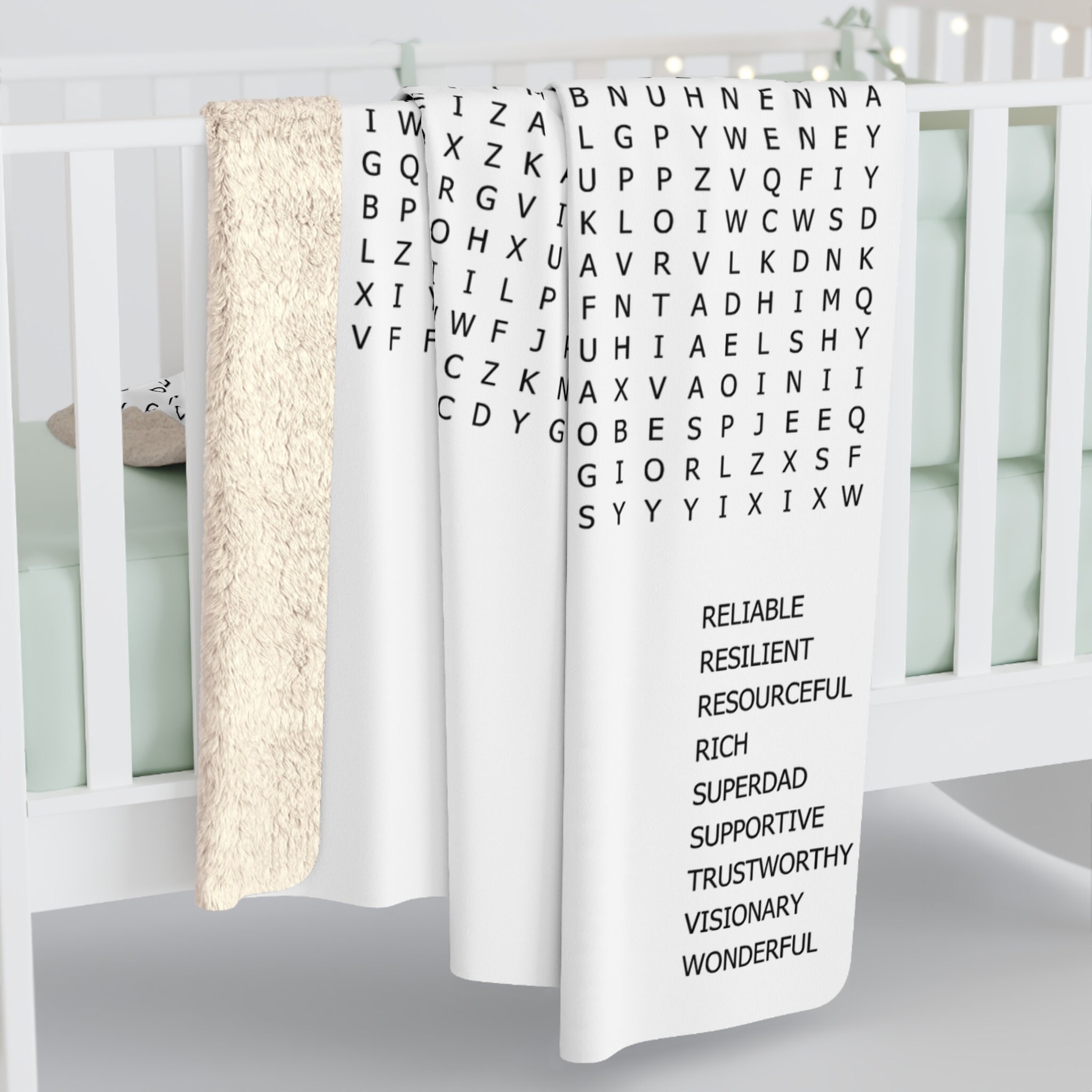 Custom Word Search Blanket | Personalized Puzzle Throw | Unique Gift ...