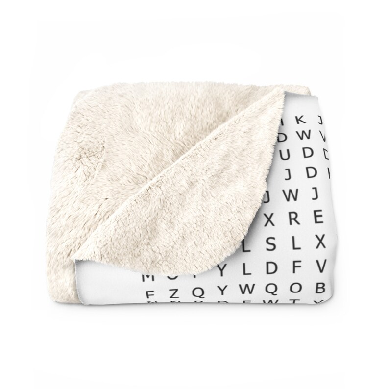 Custom Word Search Blanket | Personalized Puzzle Throw | Unique Gift ...