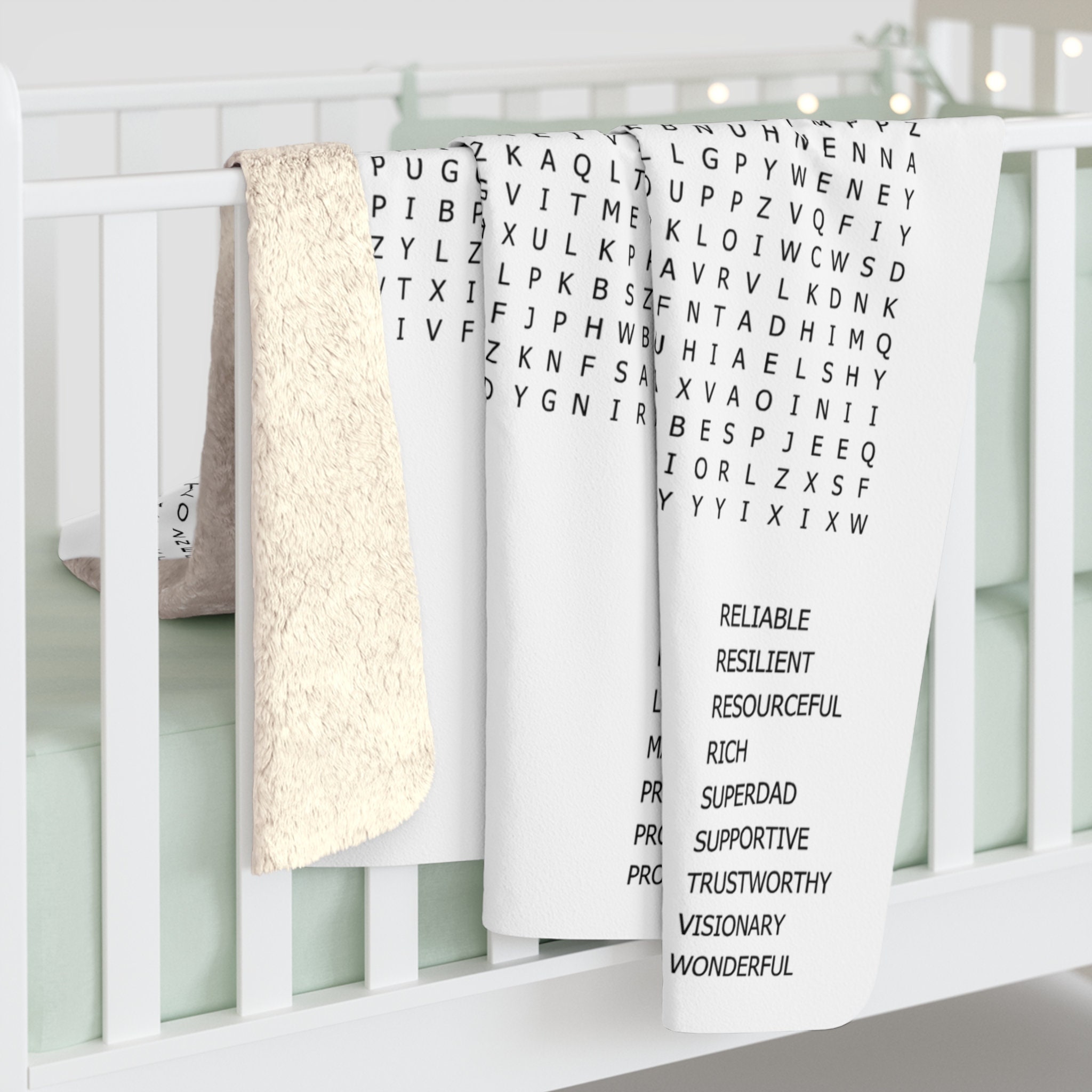 Custom Word Search Blanket | Personalized Puzzle Throw | Unique Gift ...