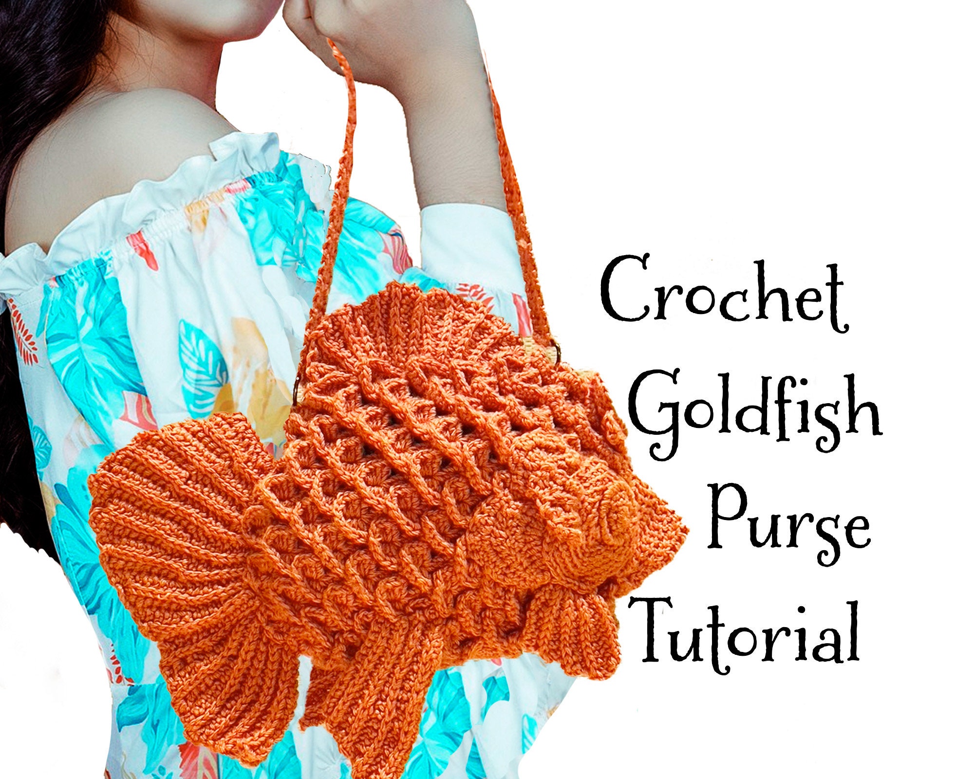 Crochet Goldfish Purse Tutorial, PDF, Instant Download - Etsy