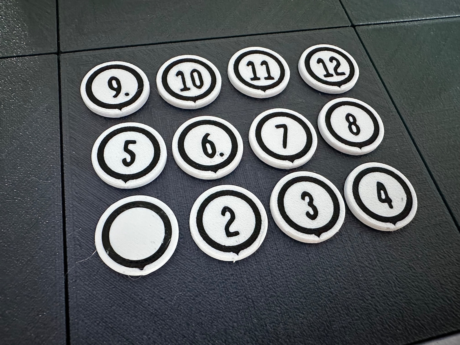 High Contrast Number Tokens - Etsy