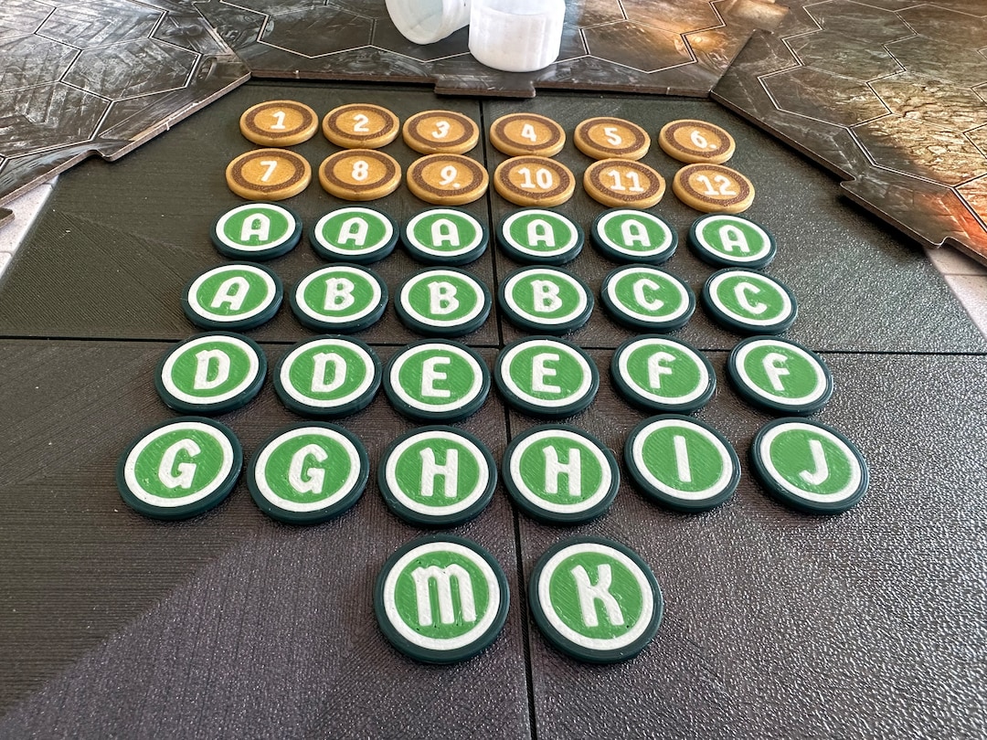 Letter and Number Tokens for Frosthaven & Gloomhaven - Etsy