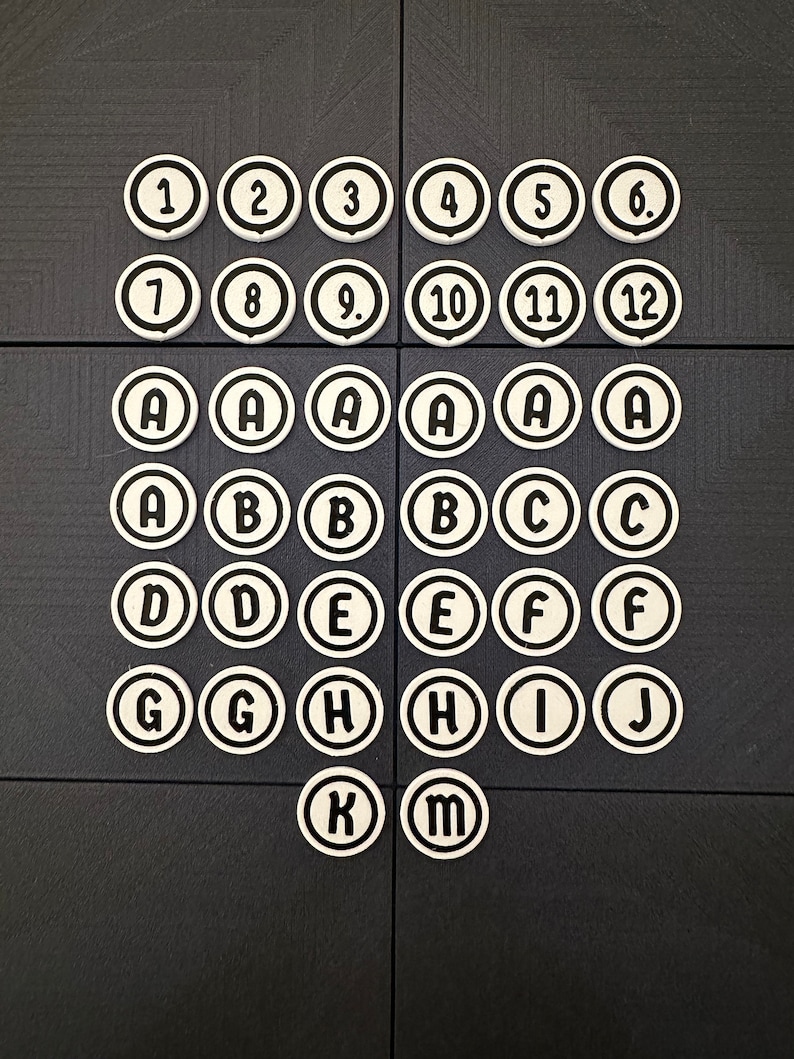 High Contrast Letter and Number Tokens for Frosthaven & Gloomhaven - Etsy