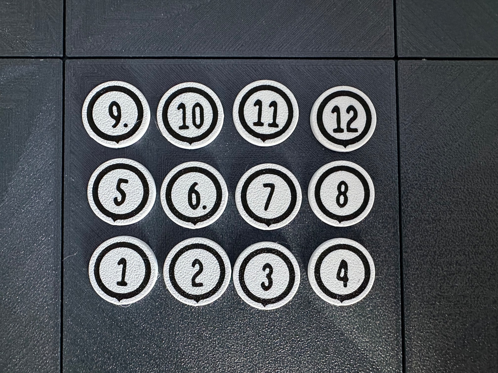 High Contrast Number Tokens - Etsy