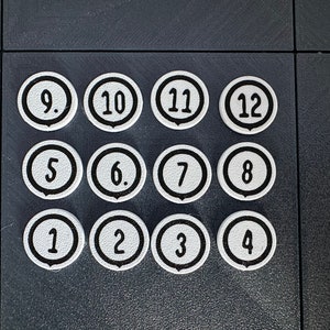 High Contrast Number Tokens - Etsy