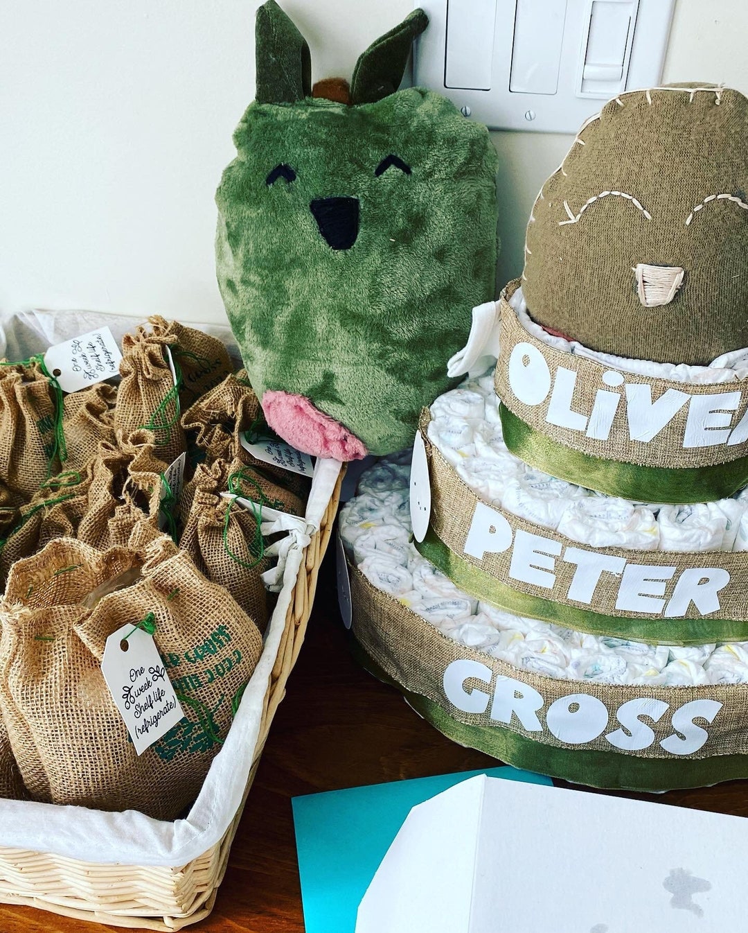 PERSONALIZED! Party Décor and Diaper Cakes for Baby Showers, Hand Made ...