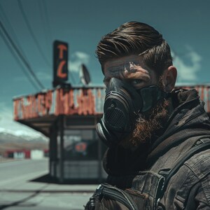 Apocalyptic Power Armor Portrait, Nuclear Fallout Wasteland, Virtual ...