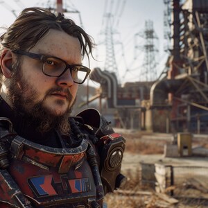 Apocalyptic Power Armor Portrait, Nuclear Fallout Wasteland, Virtual ...