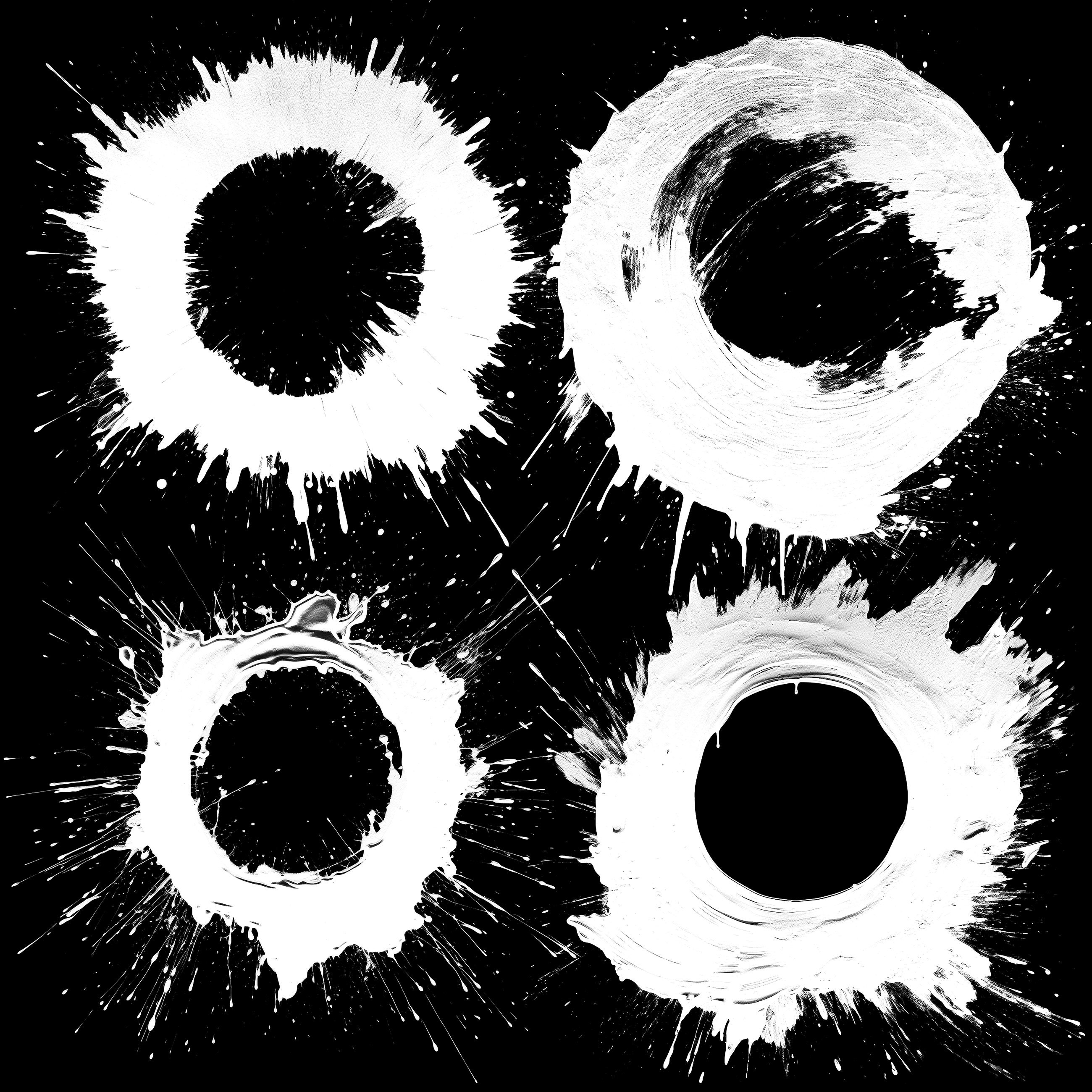 18 Circle Splats Photoshop Brushes Collection 18 Brushes Paint Mask ...