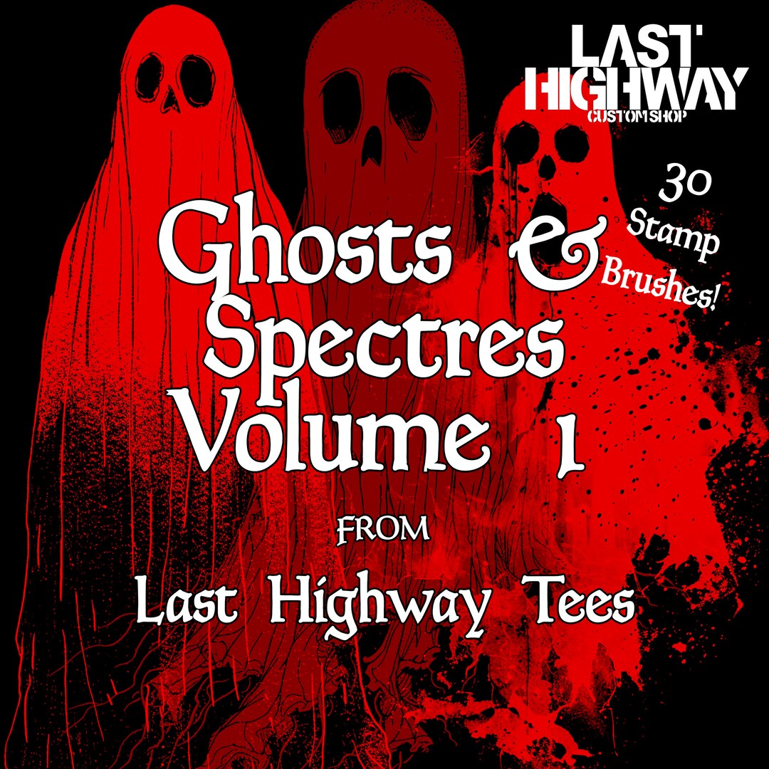 Ghosts & Spectres Volume 1 Photoshop 30 Brushes Collection Stamps ...