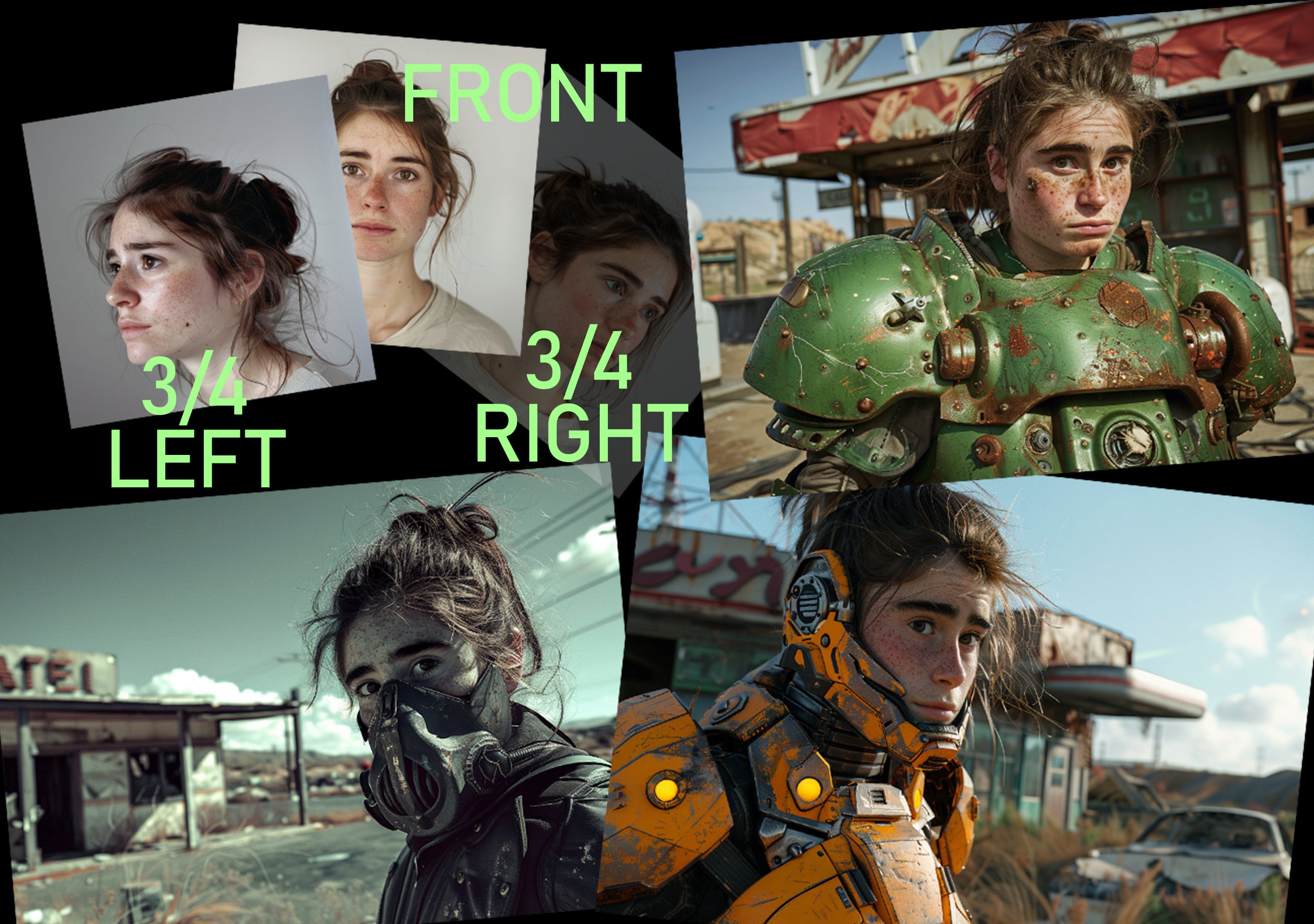 Apocalyptic Power Armor Portrait, Nuclear Fallout Wasteland, Virtual ...