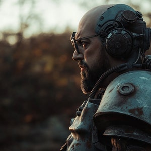 Apocalyptic Power Armor Portrait, Nuclear Fallout Wasteland, Virtual ...