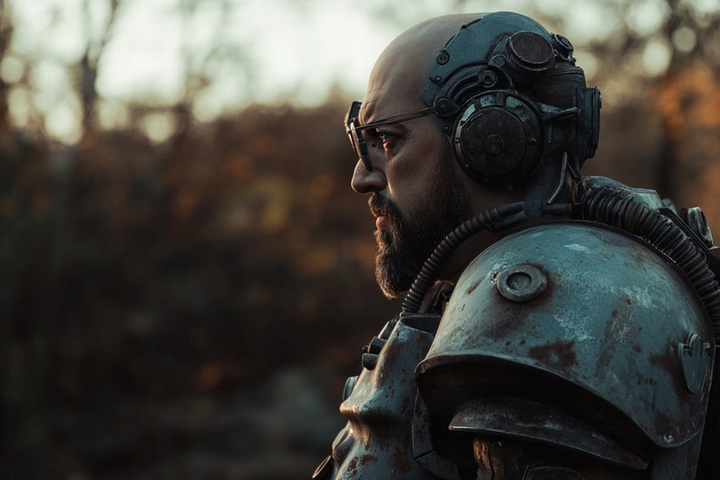Apocalyptic Power Armor Portrait, Nuclear Fallout Wasteland, Virtual ...