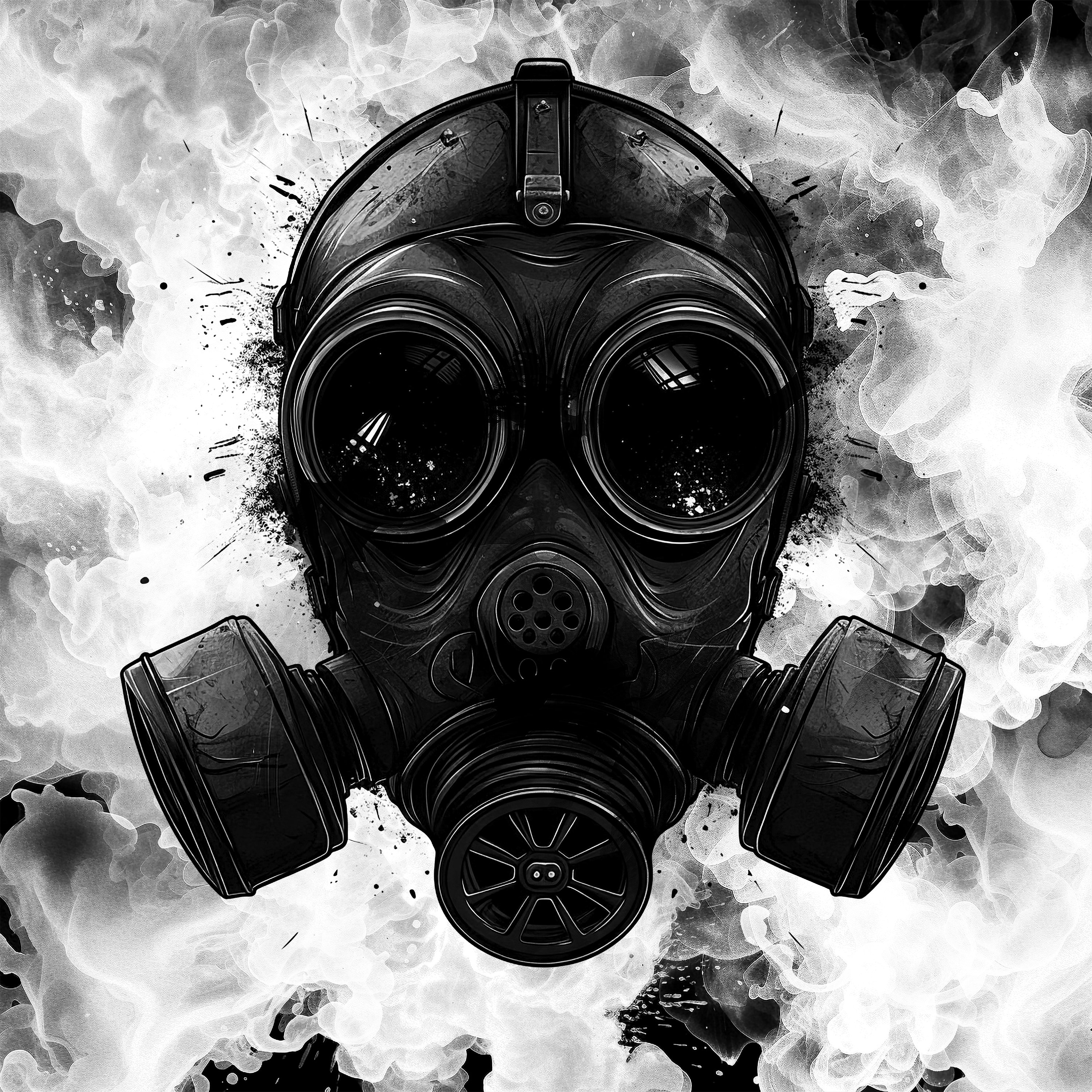 22 Gas Mask Set 1 Photoshop Brushes Collection 22 Brushes Paint Mask ...