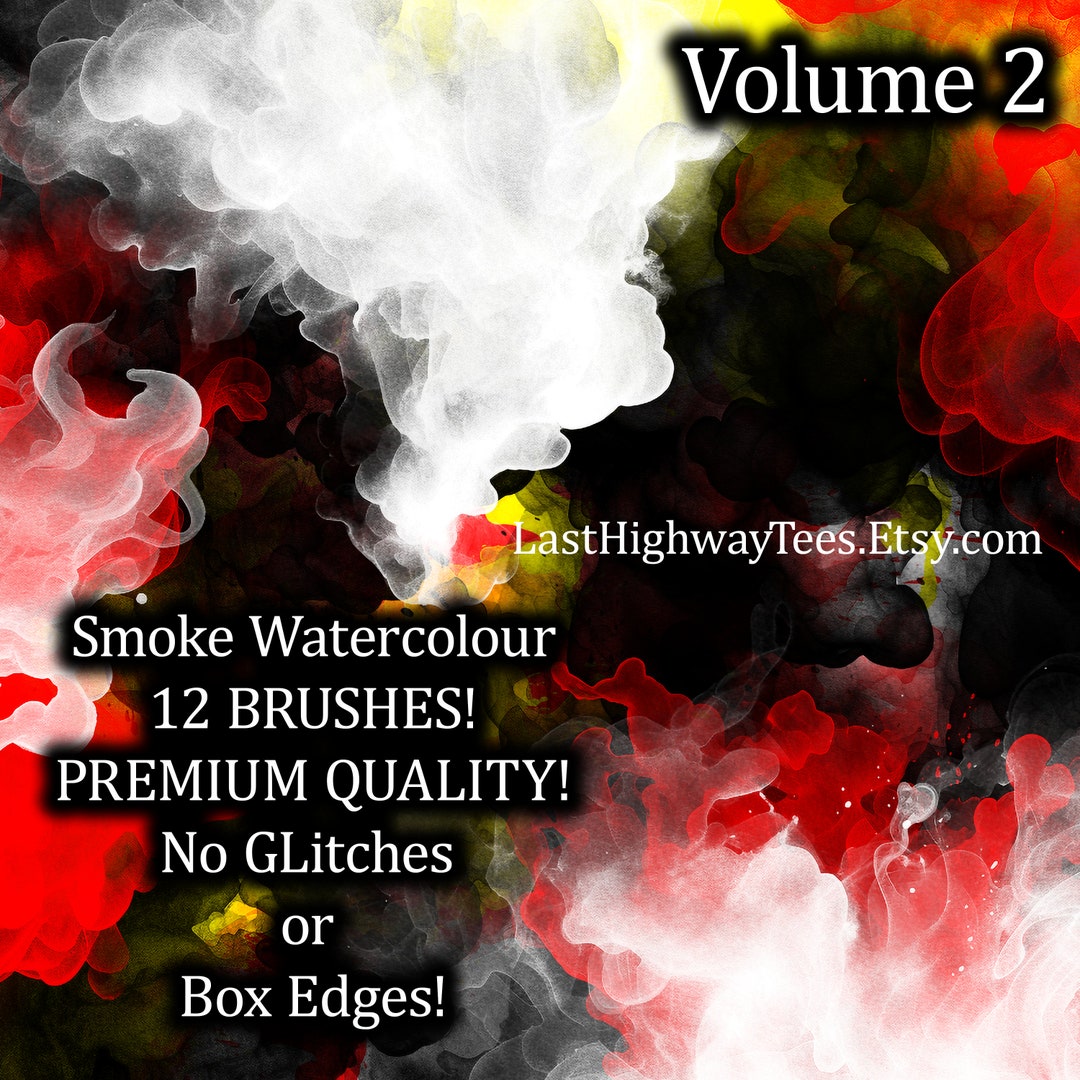 Smoke Watercolour Splashes Volume 2 Photoshop Brush Collection - 12 ...