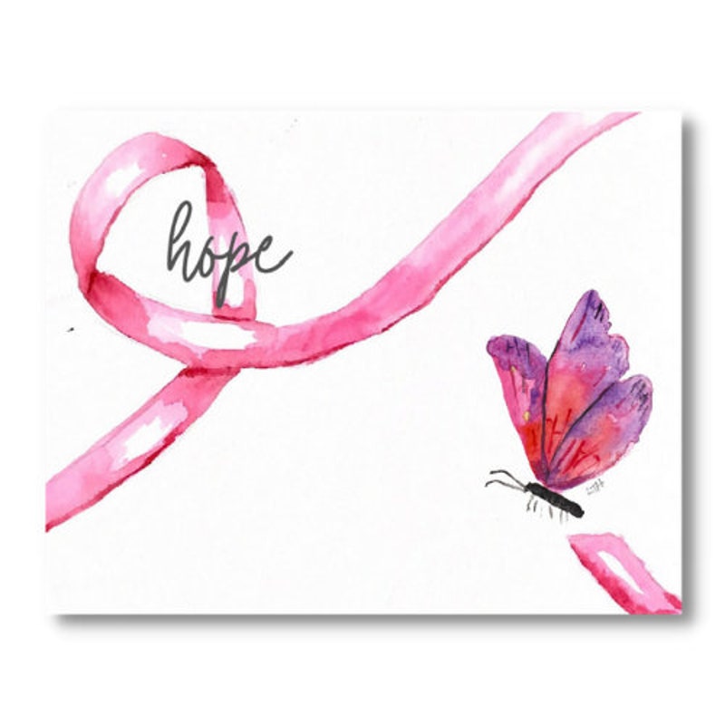 Breast Cancer Note Cards - Etsy