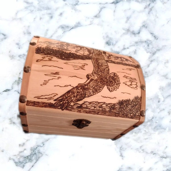 Wood Burned Box - Etsy UK