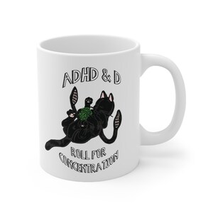 ADHD & D Dungeons and Dragons Roll for Concentration 11oz Ceramic Mug ...