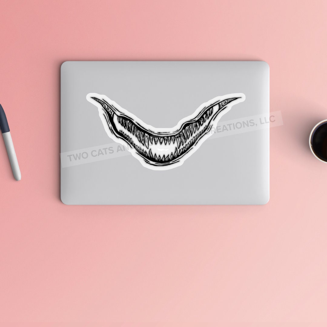 Dnd Mimic Smile White and Translucent Kiss-cut Sticker, Dark Souls and ...