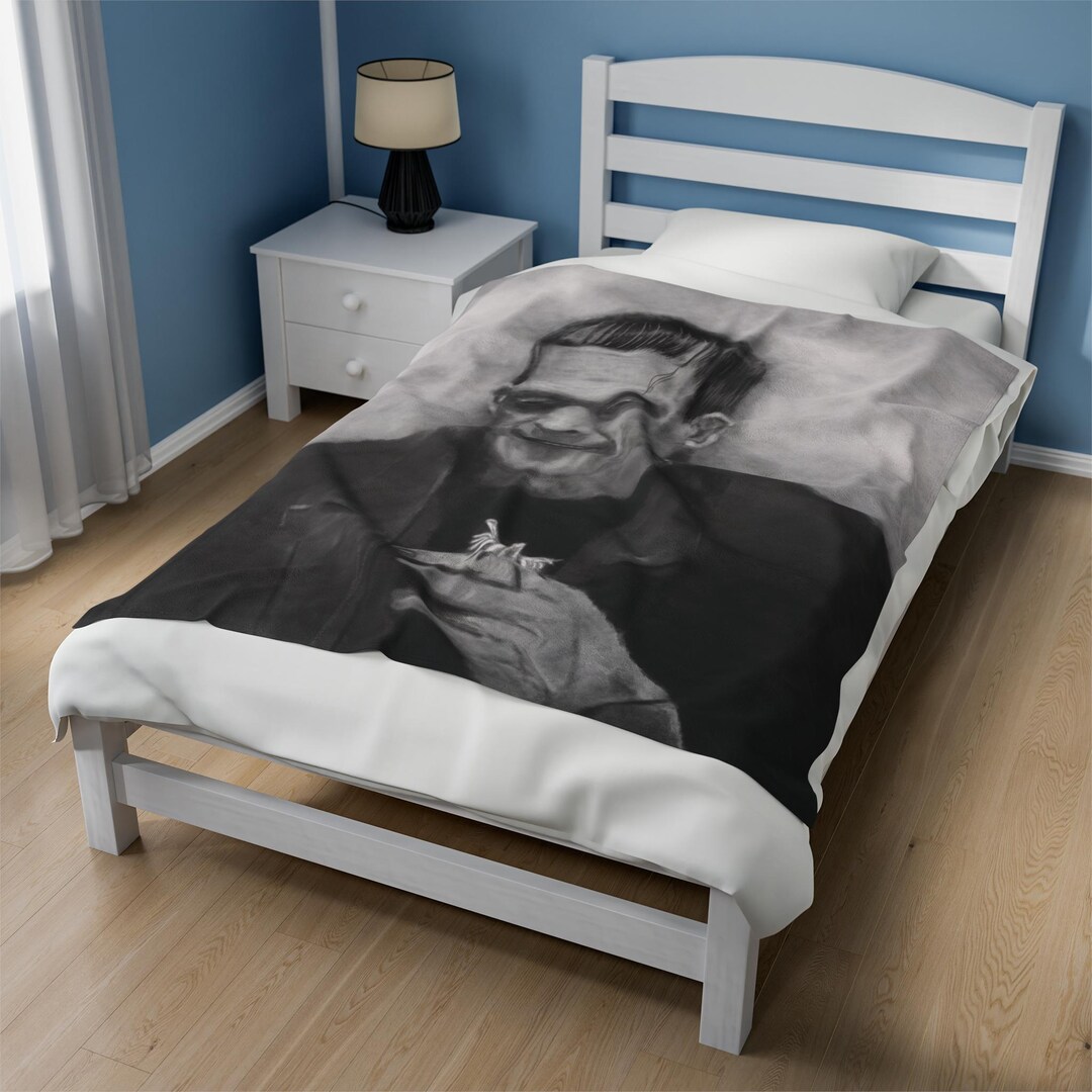 Frankenstein Monster Plush Blanket: Retro Horror Movie Throw - Etsy