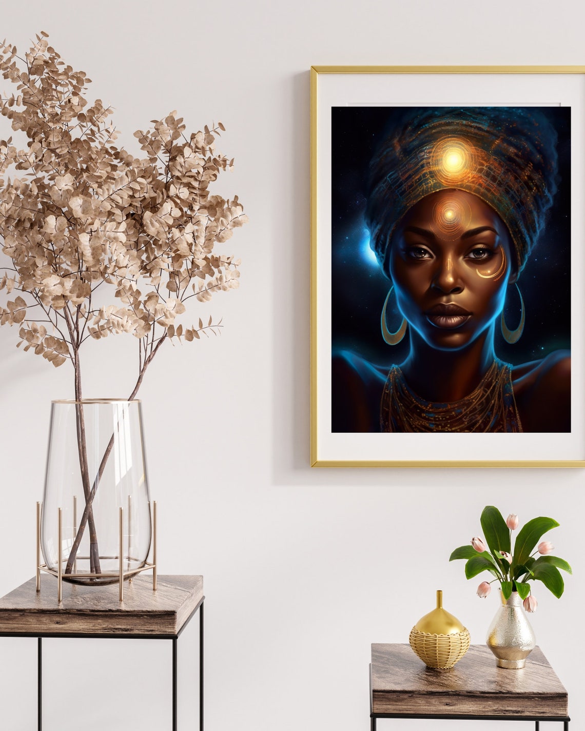 3rd Eye Goddess Collection 4 of 4, Ai Generated Beautiful Art, Black ...