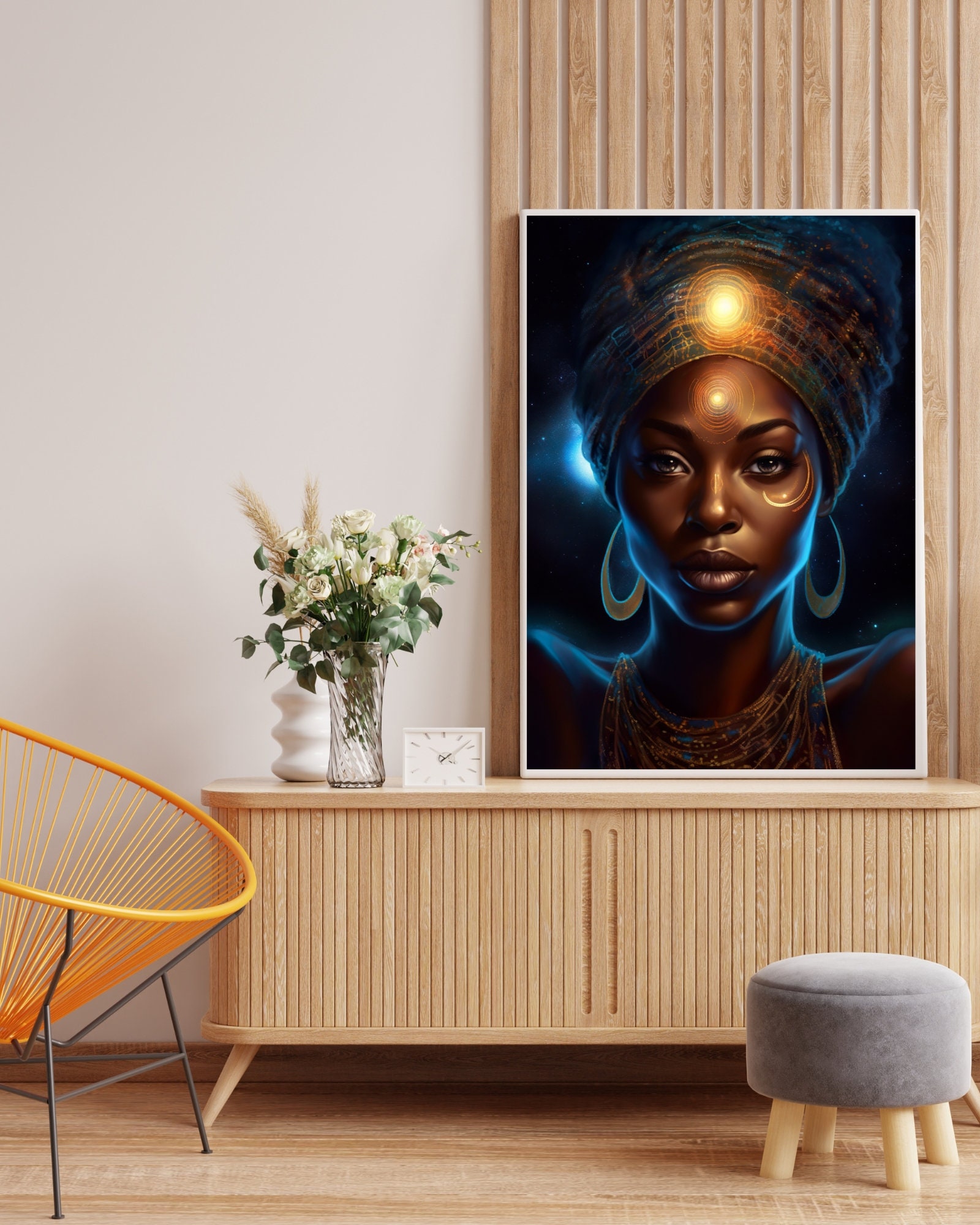 3rd Eye Goddess Collection 4 of 4, Ai Generated Beautiful Art, Black ...