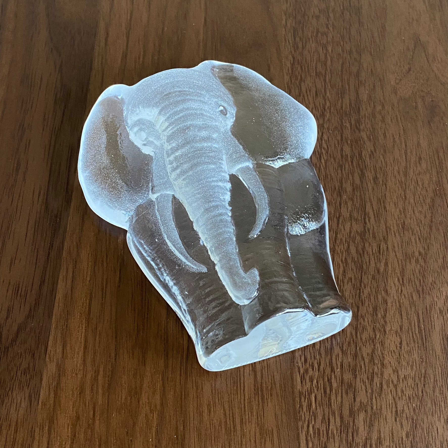 Crystal Art Glass Elephant Figurine Mats Jonasson Royal Krona Sweden - Etsy