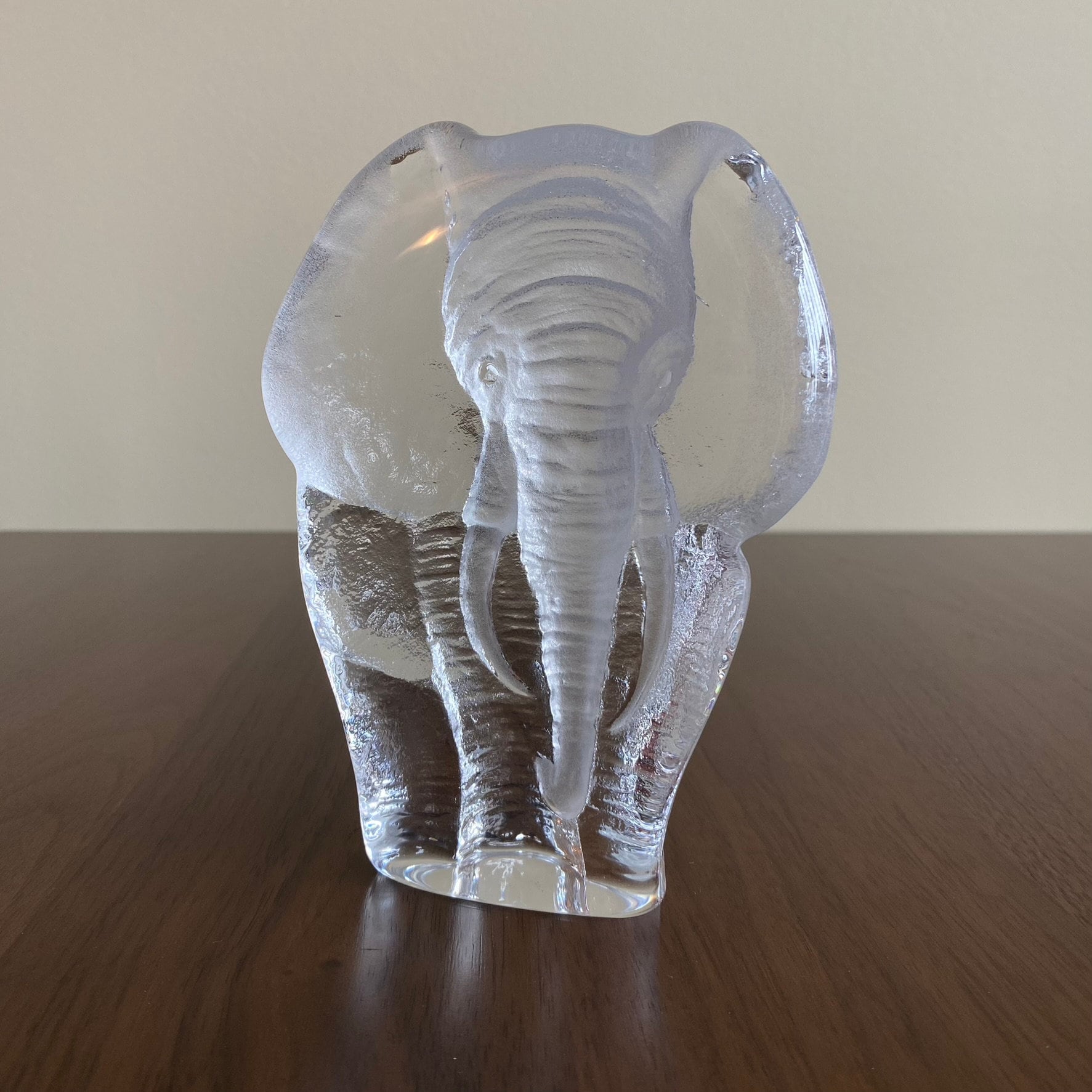Crystal Art Glass Elephant Figurine Mats Jonasson Royal Krona Sweden - Etsy