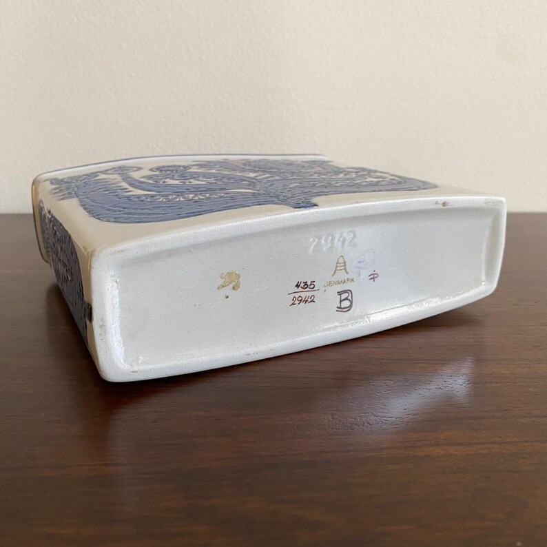 Royal Copenhagen Tenera Aluminia Slab Pottery Vase Berte Jessen Denmark ...