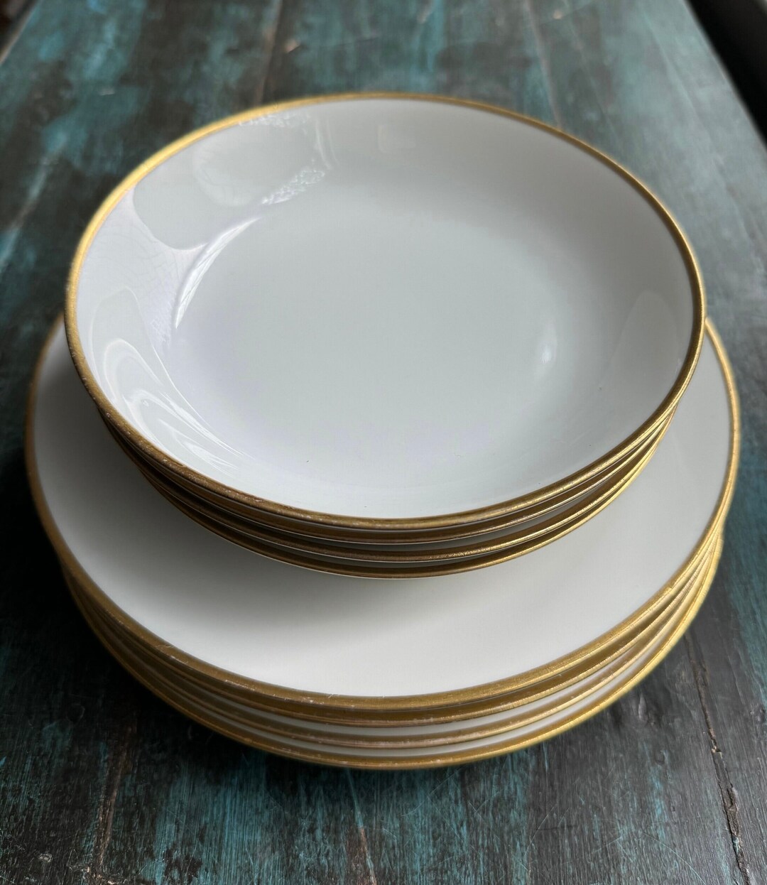 Limoges Gold Rim Porcelain Elite Works Plates Bowls Vintage France ...