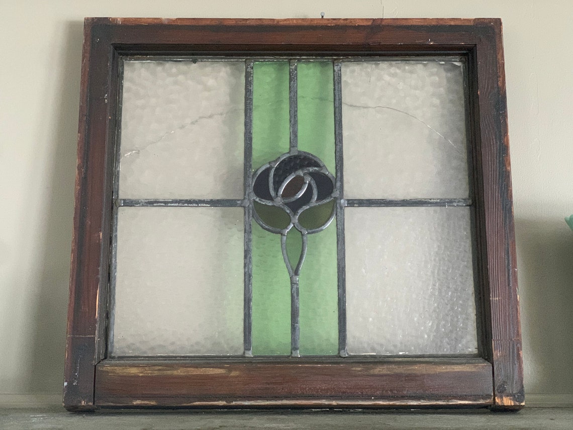 Antique Salvaged Stained Glass Window Leaded Glass, 1800s - Etsy