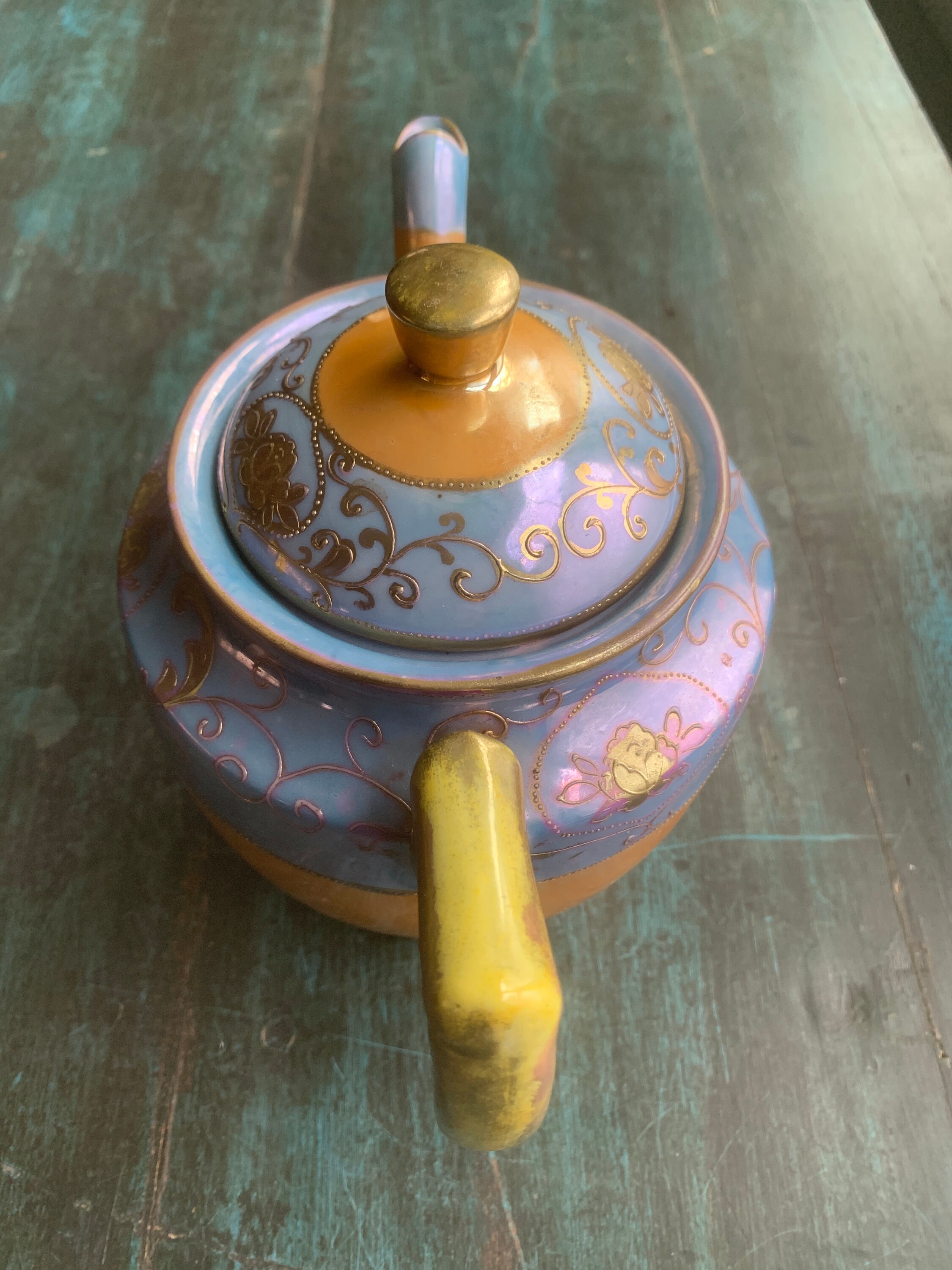 Vintage Japanese Lusterware Large Teapot With Teacups - Etsy