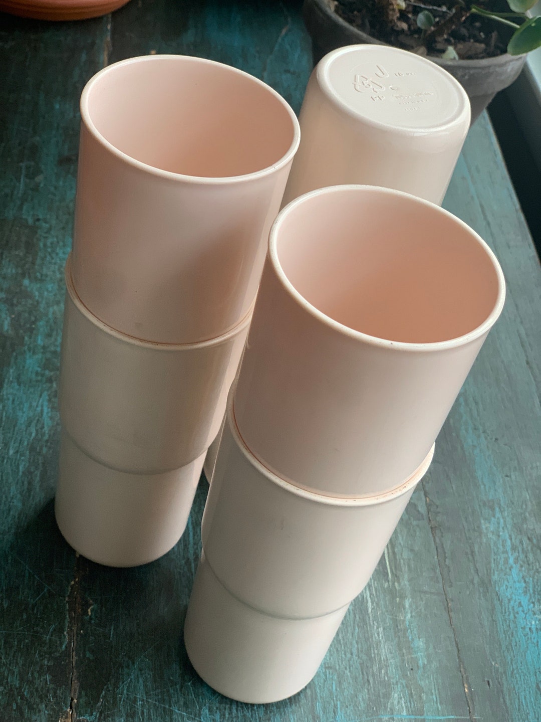 Tupperware Vintage Stackable (set 6) Ivory Rose Pale Pink 18oz - Etsy