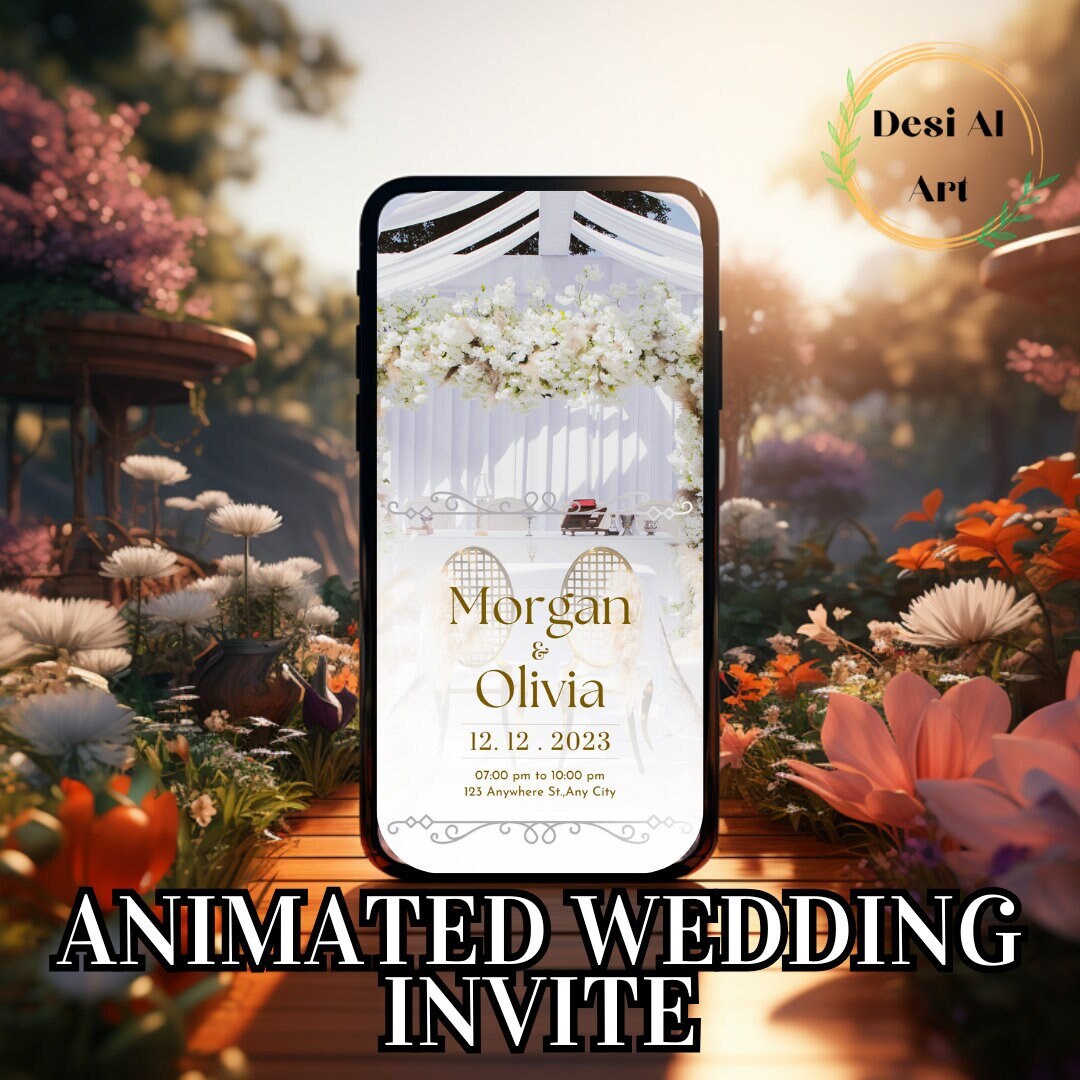 Wedding Invite - Animated Video - Digital Wedding Invitation - Etsy