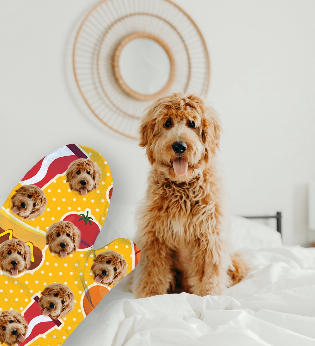 Customized Dog Mitt, Personalized Dog Mitt, Custom Oven Mitts, Cute Pet ...