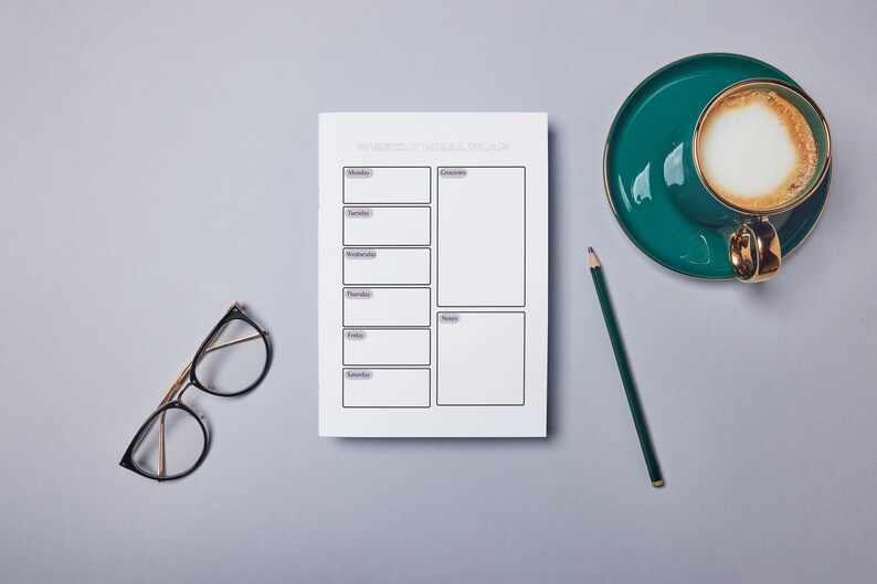 Meal Planner and Groceries Planner, Weekly Menu Planner, Meal Prep ...