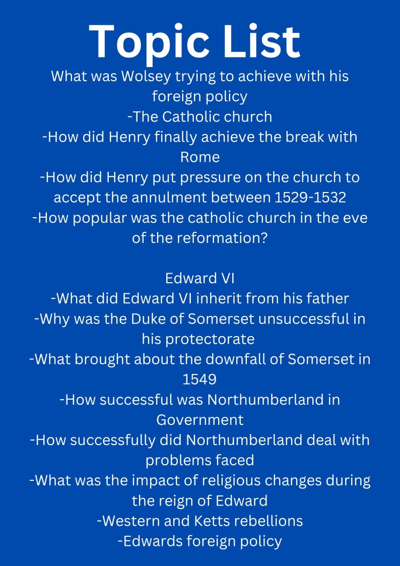 A Level History Notes - Etsy