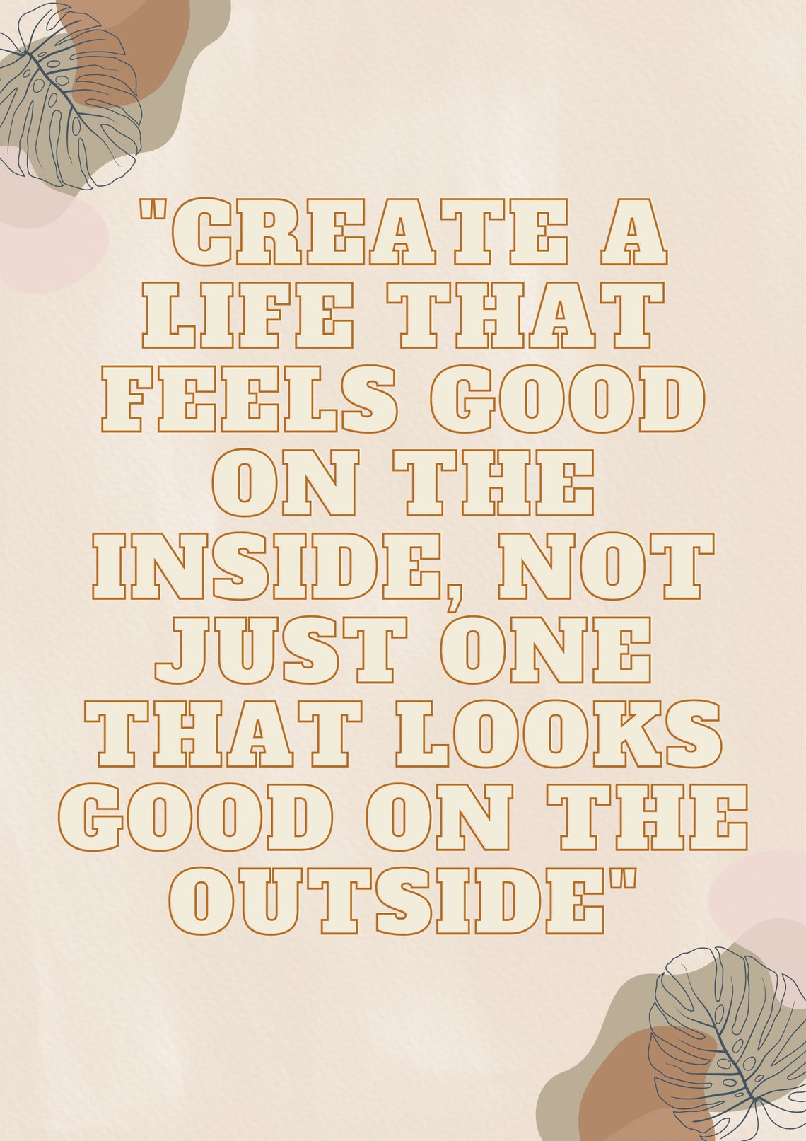 Beige Aesthetic Motivational Quote Posters - Etsy