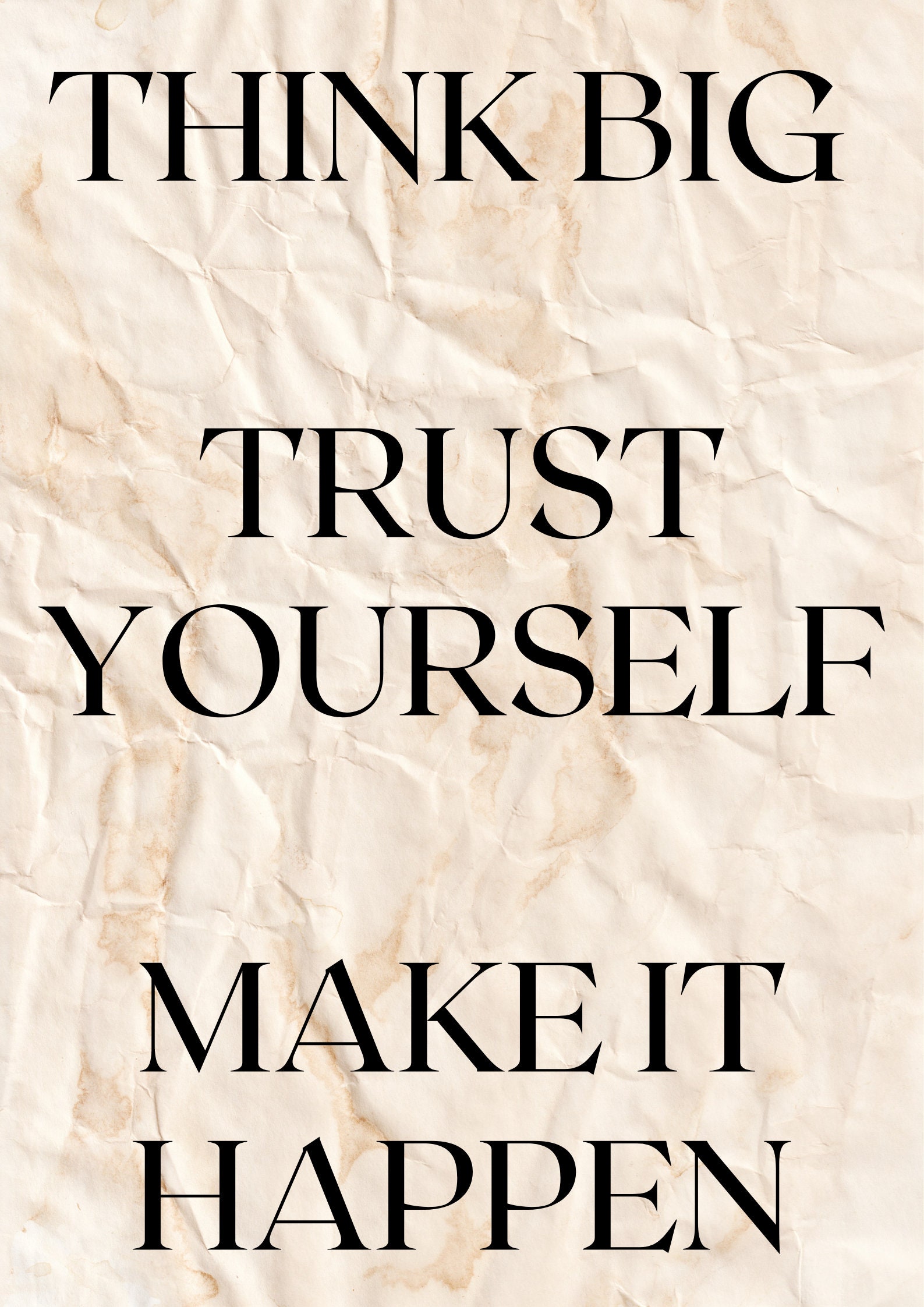 Beige Aesthetic Motivational Quote Posters - Etsy