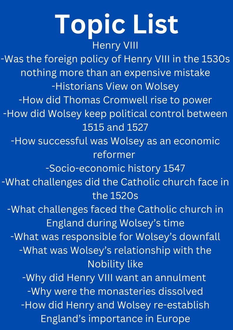 A Level History Notes - Etsy