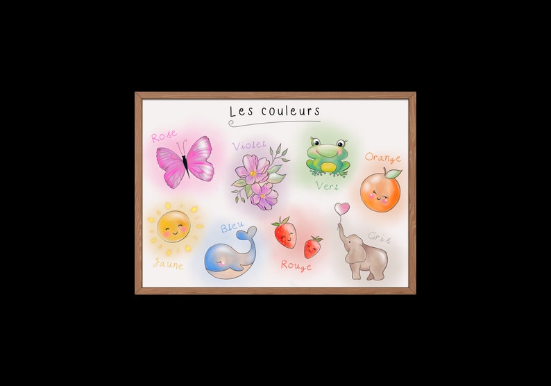 Colors. Educational Poster for Children's Room - Etsy