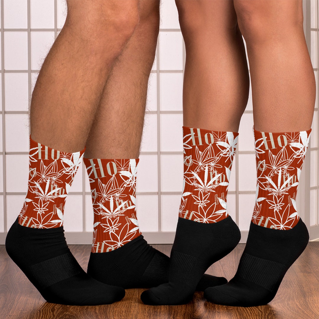 Pot Leaf Socks, Cannabis Leaf Socks, His and Hers Matching, Stoner Gift ...