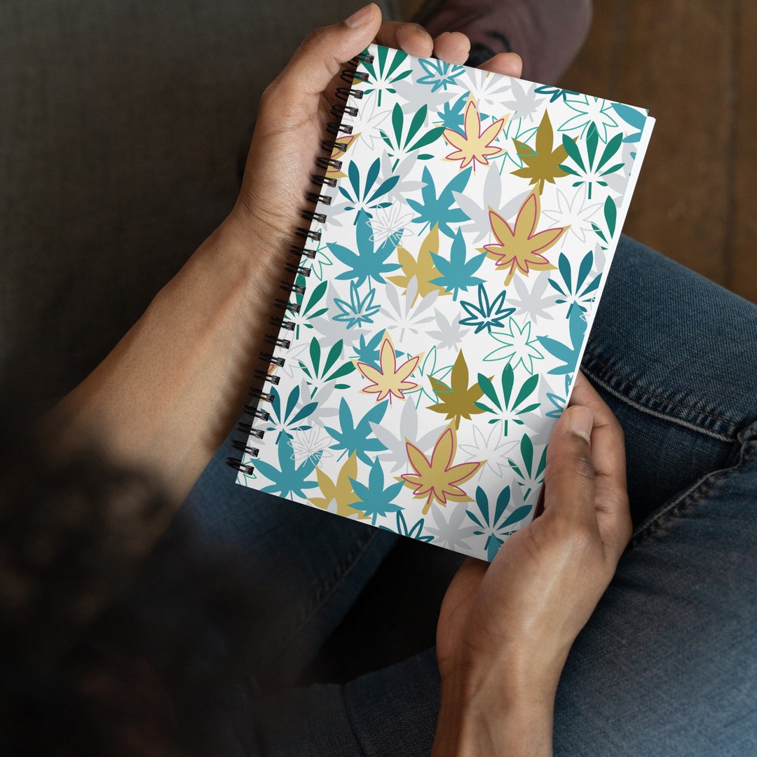 Weed Leaf Spiral Notebook, Funny Weed Stuff, Stoner Gift for Her ...